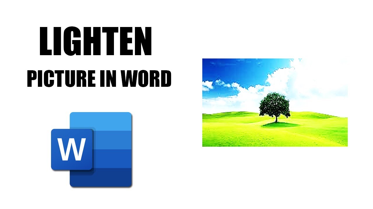 How to lighten a picture in word - YouTube