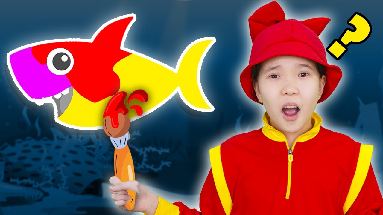 Colorful Baby Shark 🦈 +MORE | Learning Colors Song | Yummy Kids - YouTube