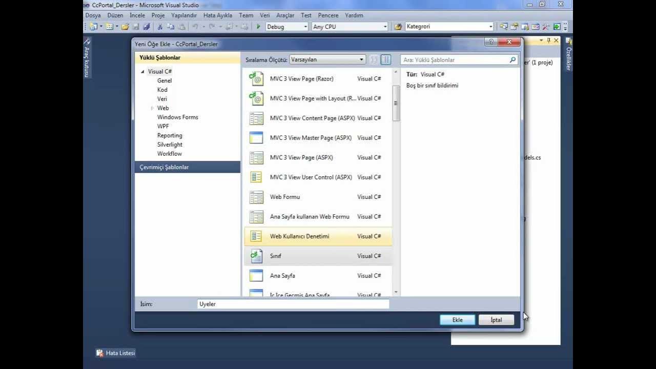 Ders 31 Aspnet Mvc3 Üyelik Sisteminin Hazırlanması Youtube
