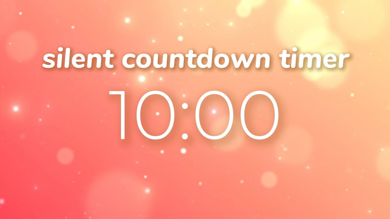 10 minute silent timer ♡ orange sunset bokeh aesthetic visual countdown ...