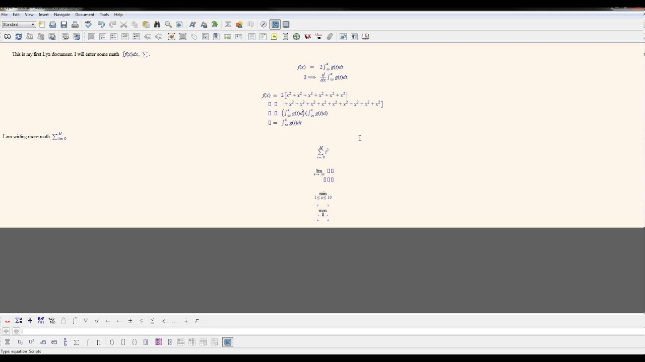 Math in Lyx - YouTube