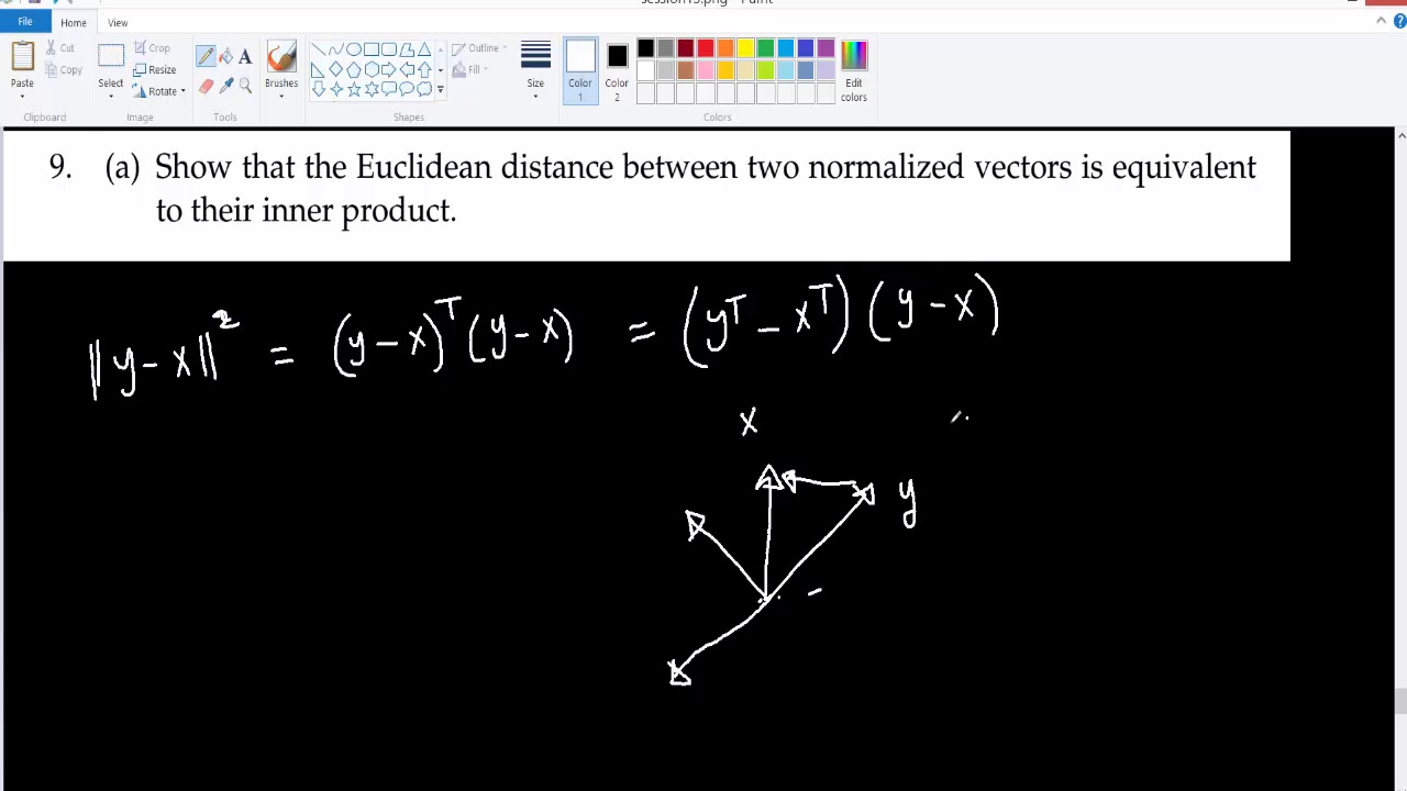 S5-pb9 - a Equivelance of inner product and euclidean distance - YouTube