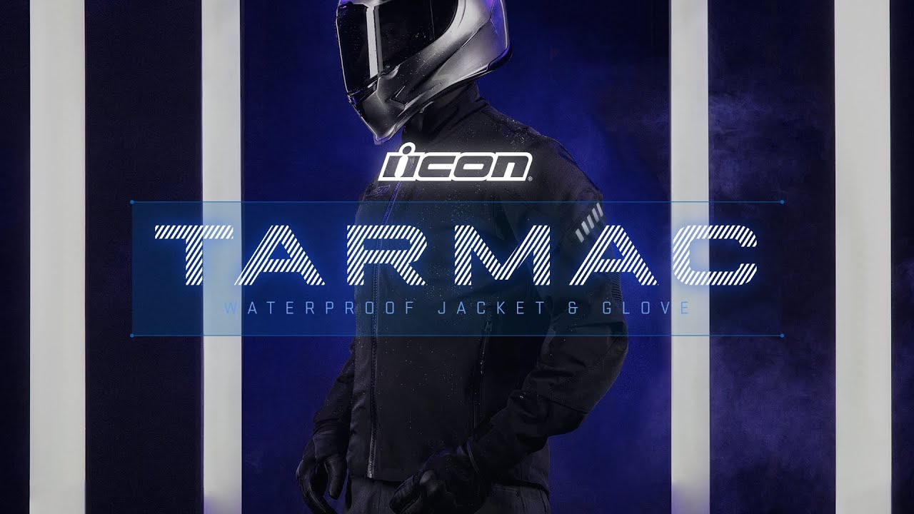 ICON Tarmac - Waterproof Jacket & Glove - YouTube