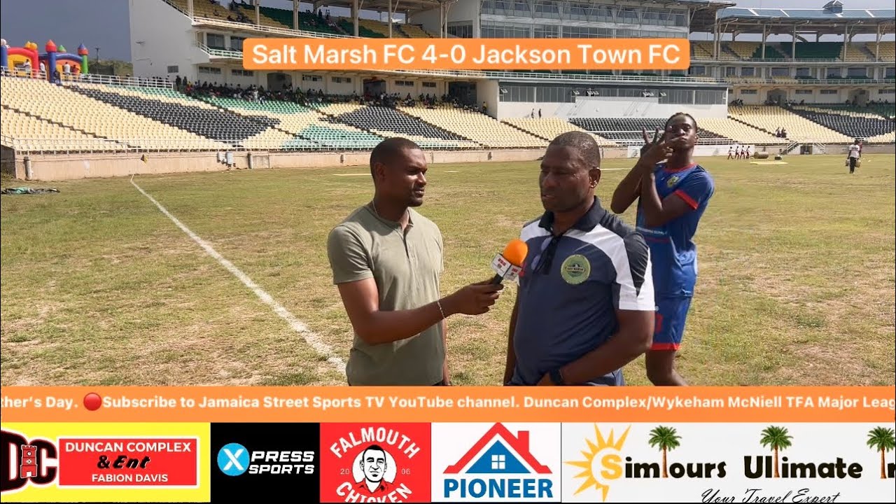 Semifinal interview with Jackson Town FC and Salt Marsh FC Coach 4 nil ...