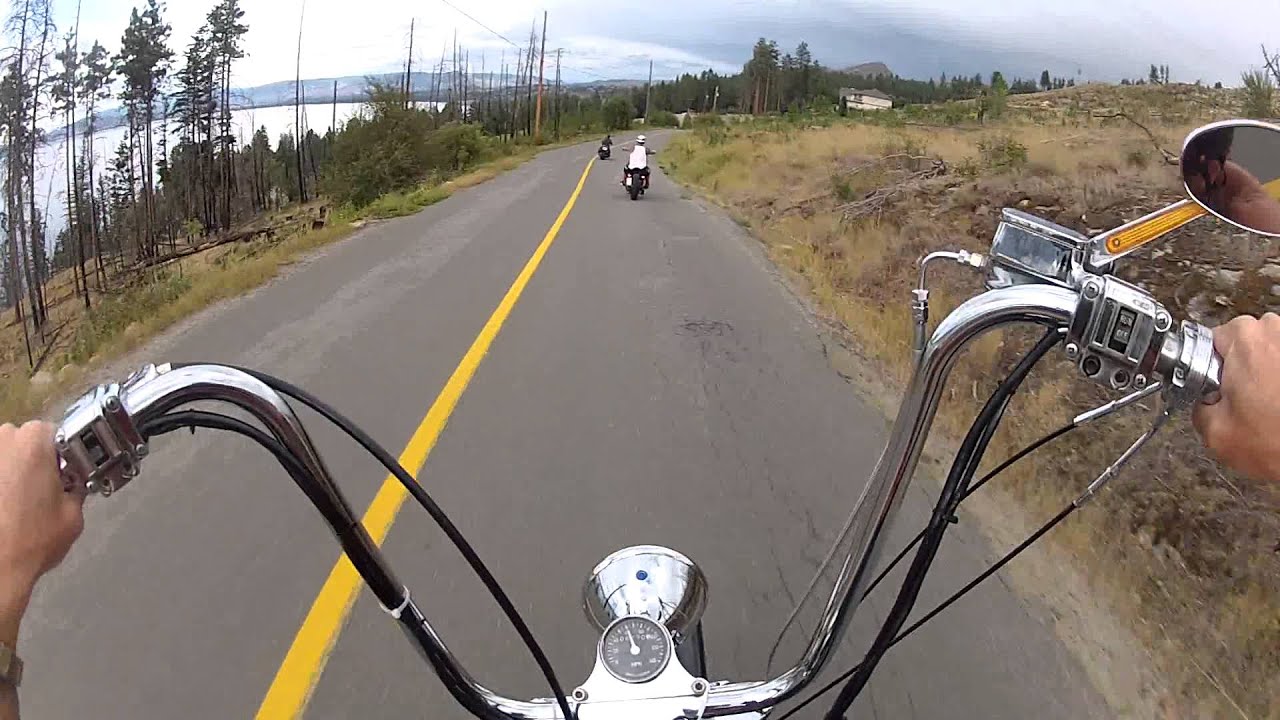 Chopper ride with 3 amigos along Okanagan Lake Kelowna BC - YouTube