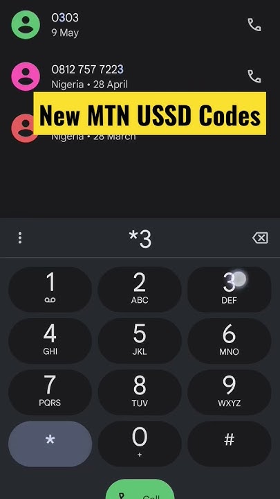 New MTN USSD Codes For Airtime Recharge, Data, and More - YouTube