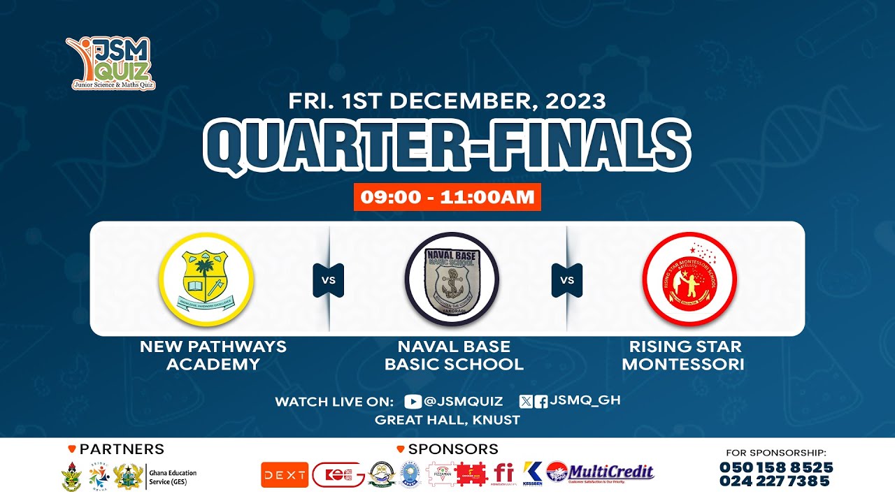 JUNIOR SCIENCE AND MATHS QUIZ NATIONAL CHAMPIONSHIP QUARTER junior-science-and-maths-quiz-national-championship-quarter