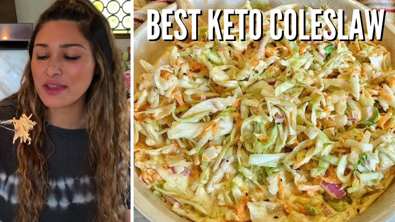 5 MIN KETO COLESLAW! How to Make Keto Low Carb Coleslaw - YouTube