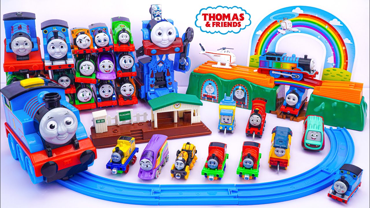 🚂💙 Thomas & Friends Track Toys Collection ASMR | Rainbow Thomas Train ...