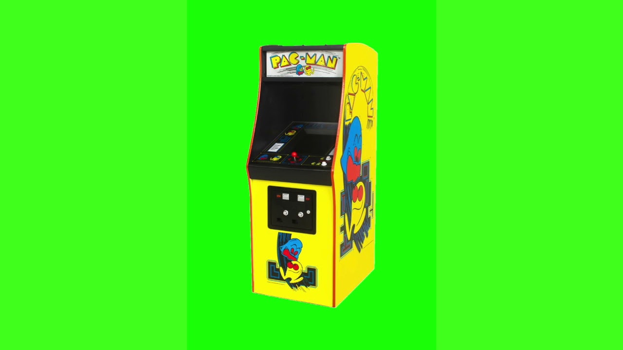 PAC MAN ARCADE CABINET GREEN SCREEN (CHROMA KEY) - YouTube