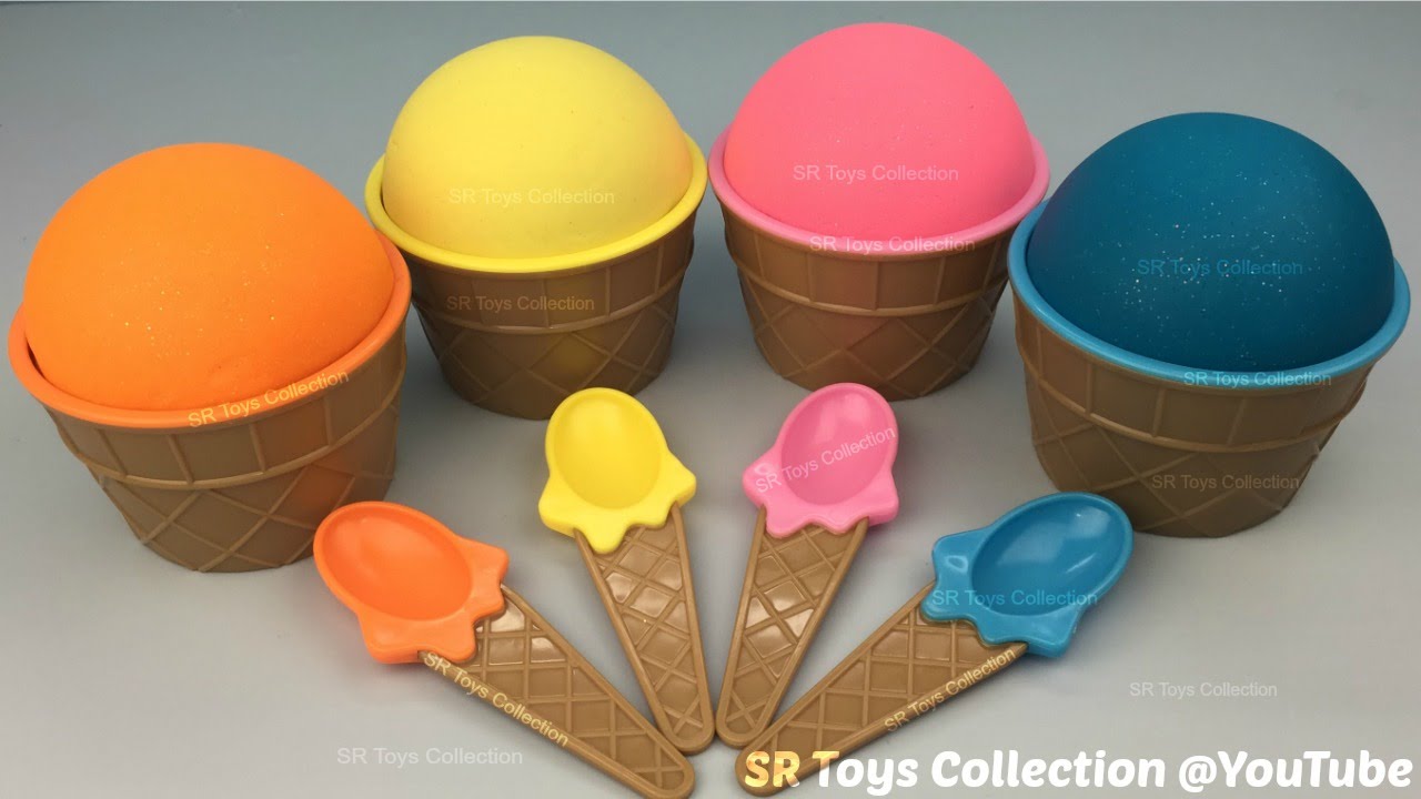 Play Doh Sparkle Ice Cream Surprise Cups Pokemon Scizor Pikachu The ...