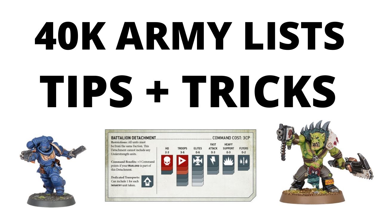 Army Lists in Warhammer 40K - Tips and Tricks to Write BETTER Ones ...