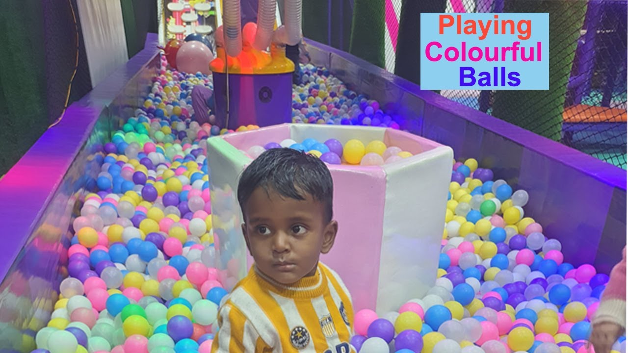colourful balls playing kids | bouncing pouncing indoor playground for ...