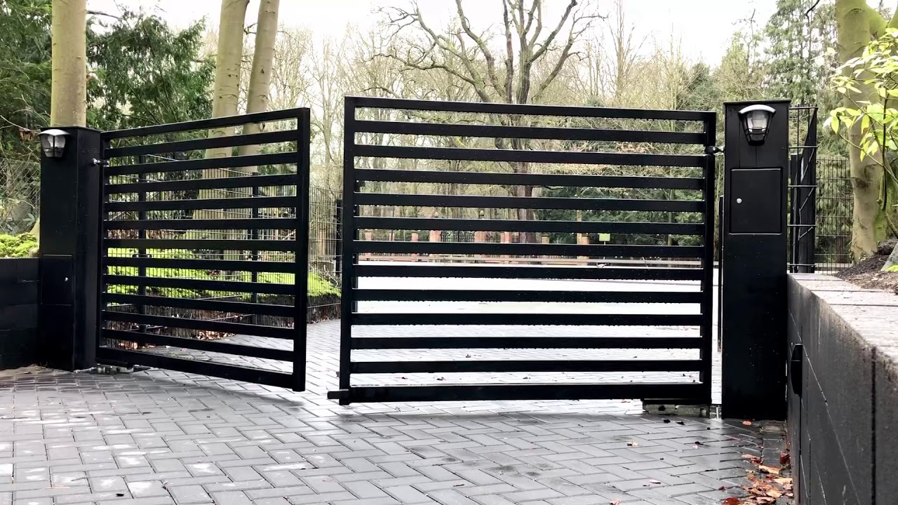 Elektrische poort model Londen - YouTube