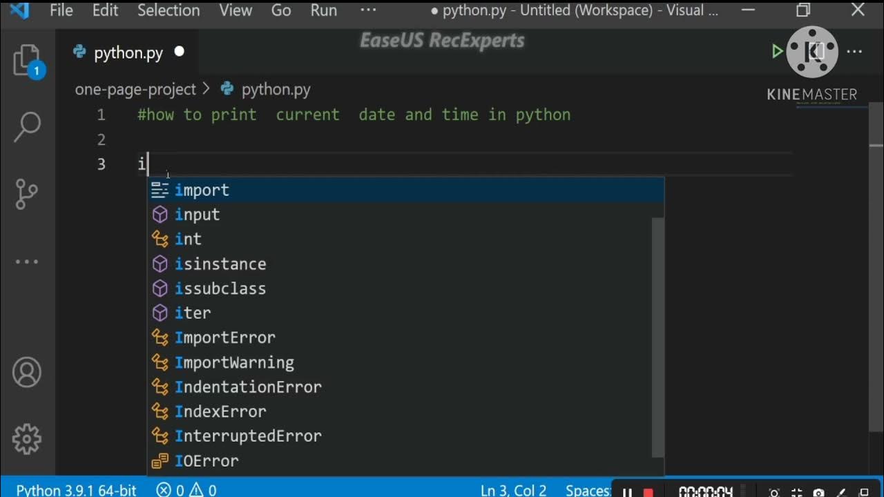 How To Print Current Date And Time In Python Python Program Tutorial Youtube