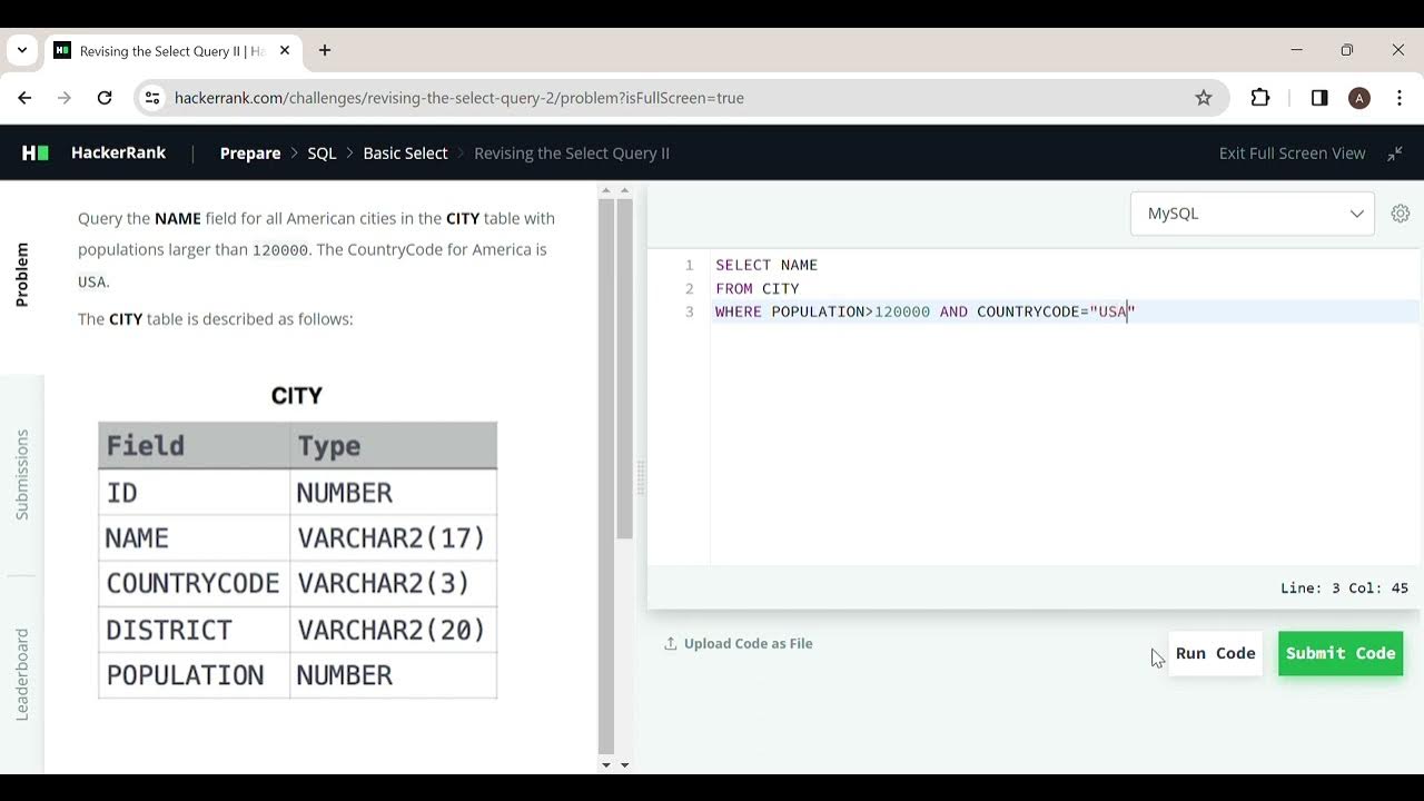 Revising the Select Query II HackerRank SQL Solutions - YouTube