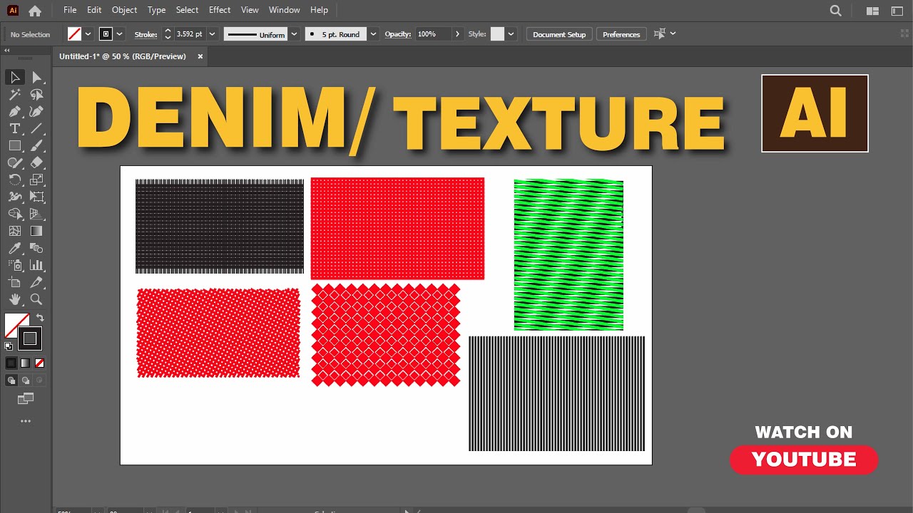 "Ultimate Illustrator Guide: Crafting the Perfect Denim Texture" - YouTube