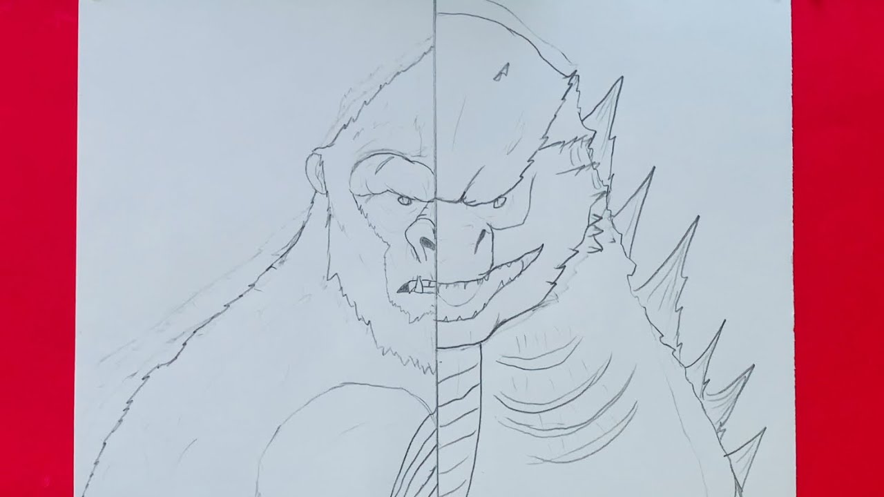 How to draw Godzilla and Kong | Godzilla x Kong the New Empire - YouTube