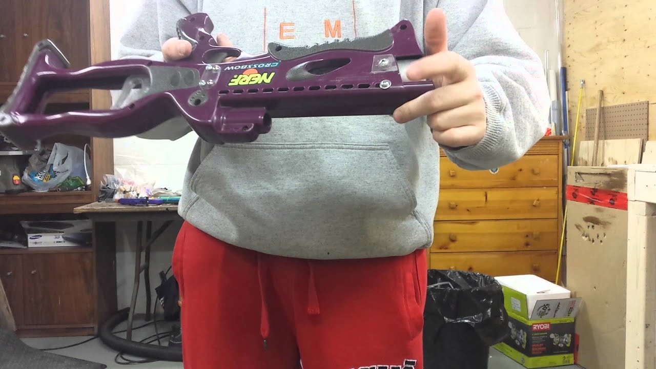 Homemade internal Nerf crossbow mod - YouTube