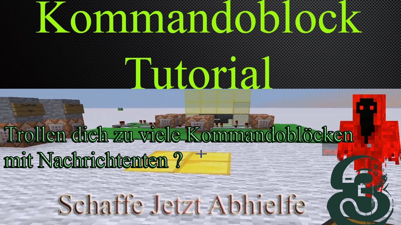 Minecraft Kommandoblock: Tutorial Einfach verstehen #3 German - YouTube