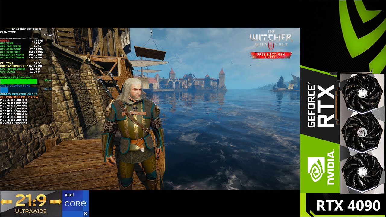 The Witcher 3 Next Gen, Ray Tracing 3440x1440 Ultra Wide | RTX 4090 ...