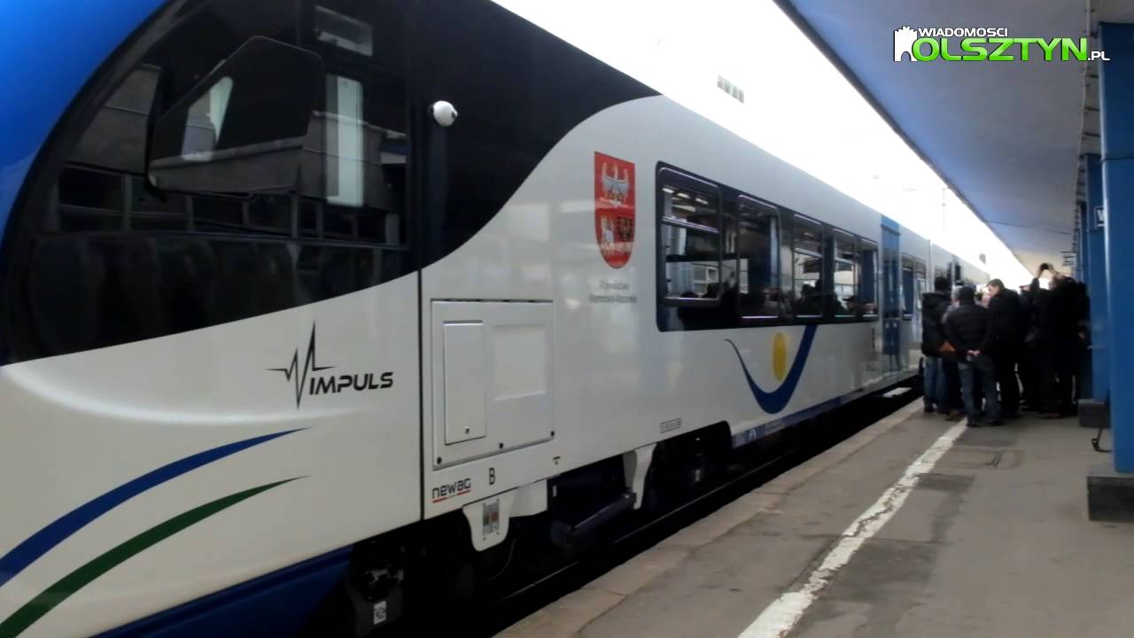 Nowy pociąg Impuls w Olsztynie - YouTube