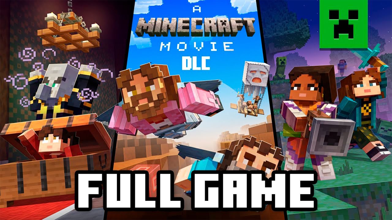 A Minecraft Movie VIDEOGAME (Minecraft DLC) - Full Game Walkthrough ...