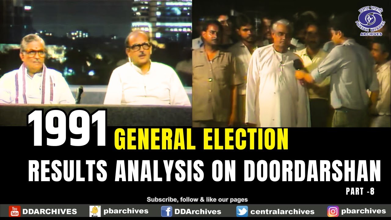 1991 General Election Results Analysis on Doordarshan - Part 8 - YouTube
