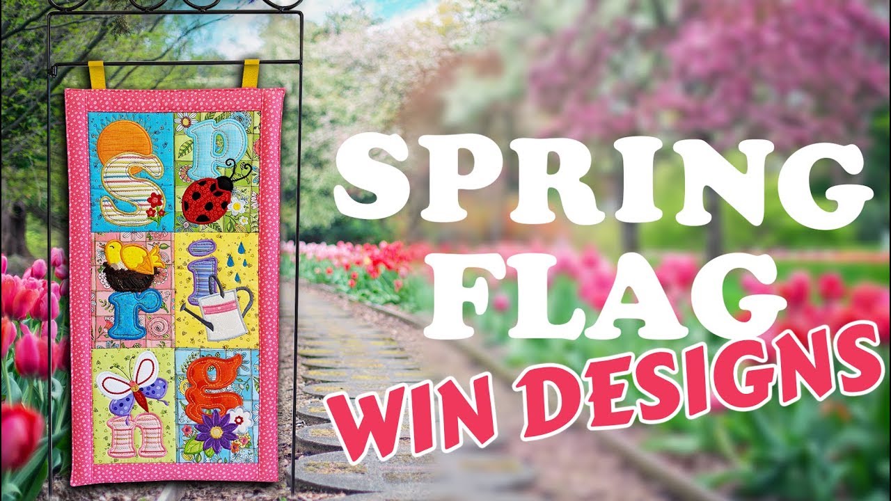 Sweet Pea's June Sew-a-long Spring Flag W/Sulky of America - YouTube