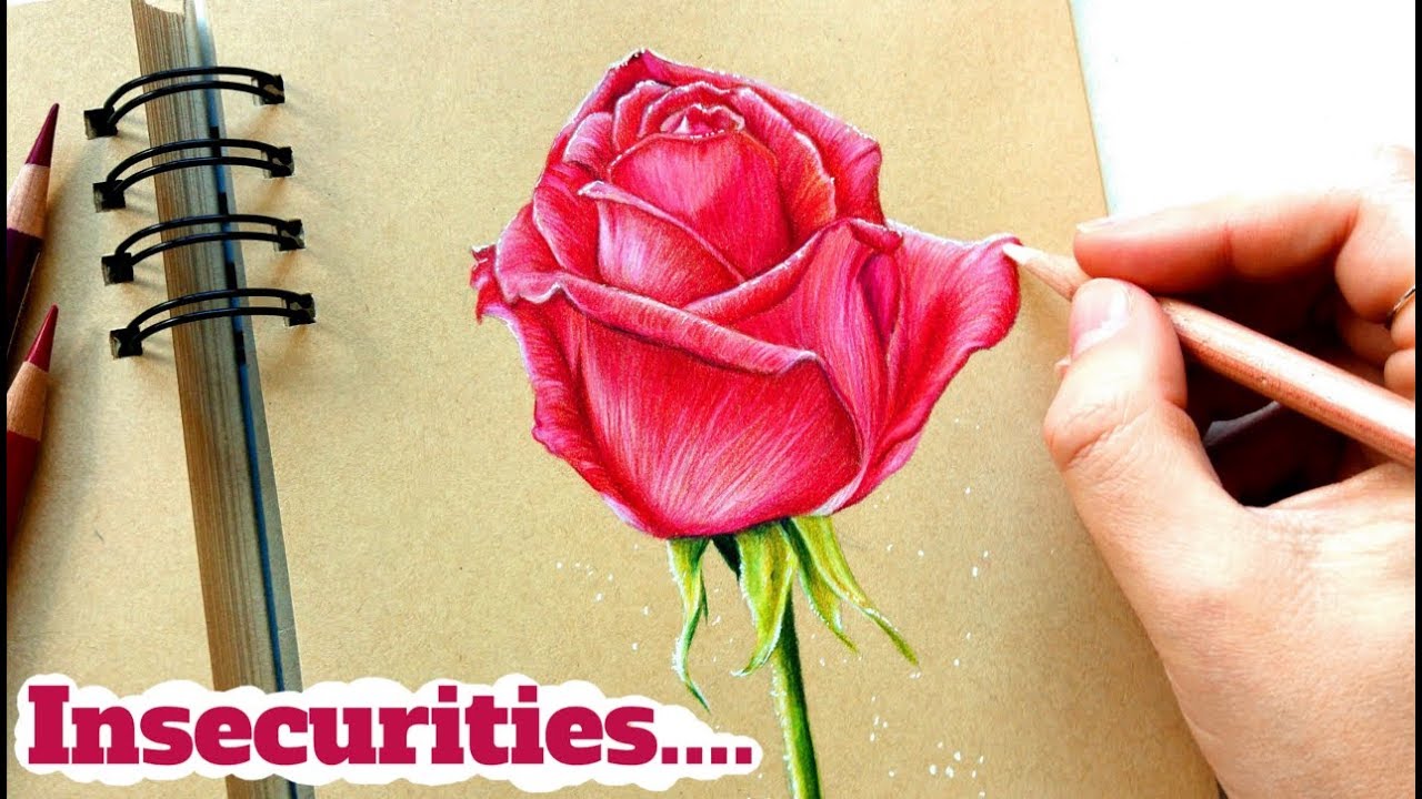 Drawing a rose + Talking about my Youtube channel struggles - YouTube