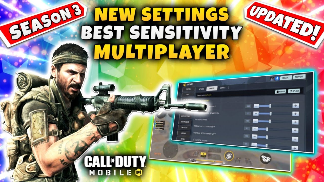 SEASON 3 BEST SETTINGS And Updated SENSITIVITY For MULTIPLAYER | Call ...