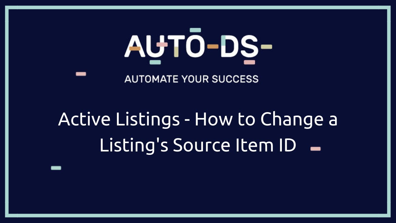 Active Listings - How to Change a Listing's Source Item ID - YouTube