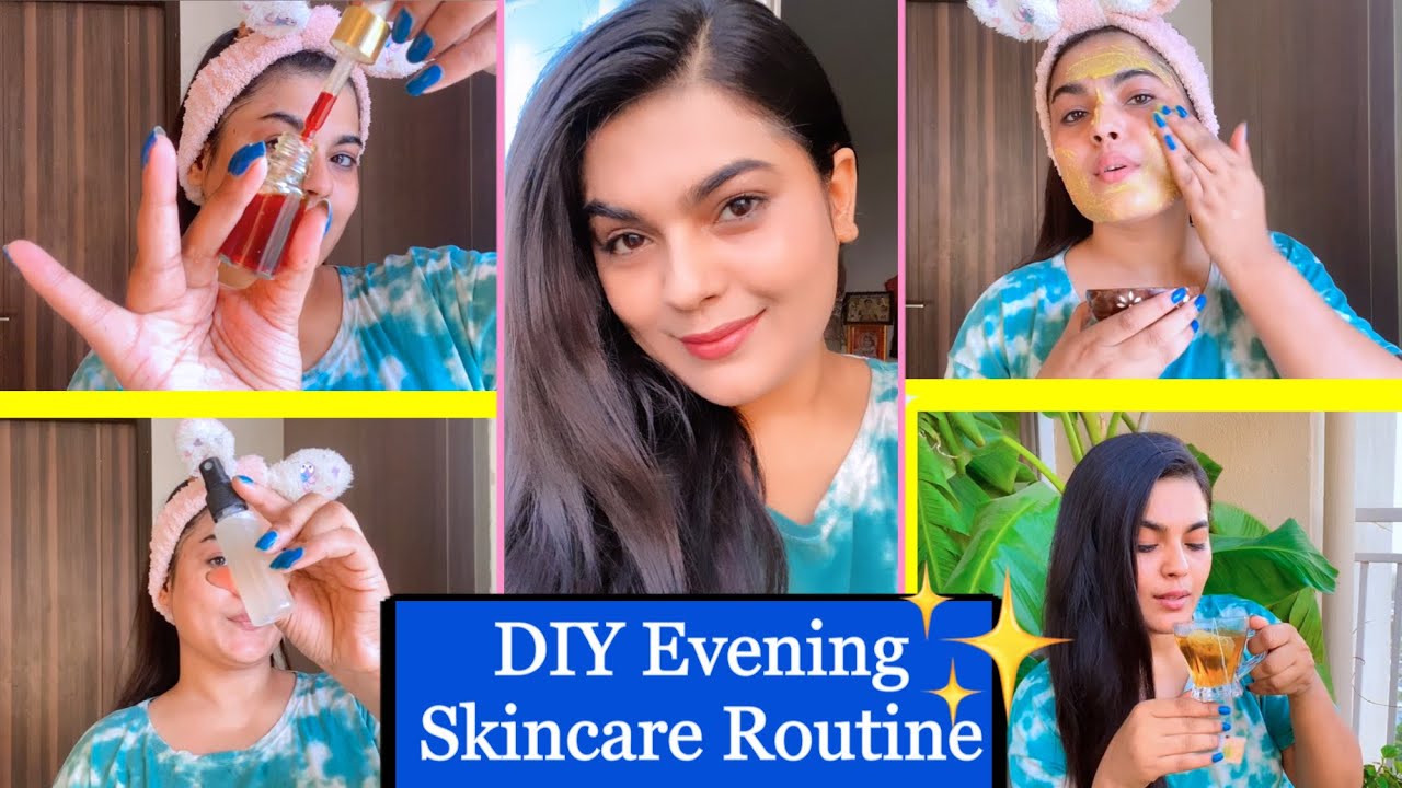 My Natural Evening Skin Care* Routine with Home Remedies || Get ...