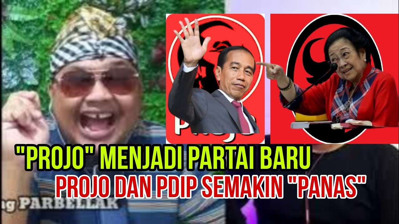 PARTAI "PROJO" AKAN MENJADI PARTAI BARU, PERANG TERBUKA PROJO VS PDIP (JOKOWI VS MEGAWATI) - YouTube