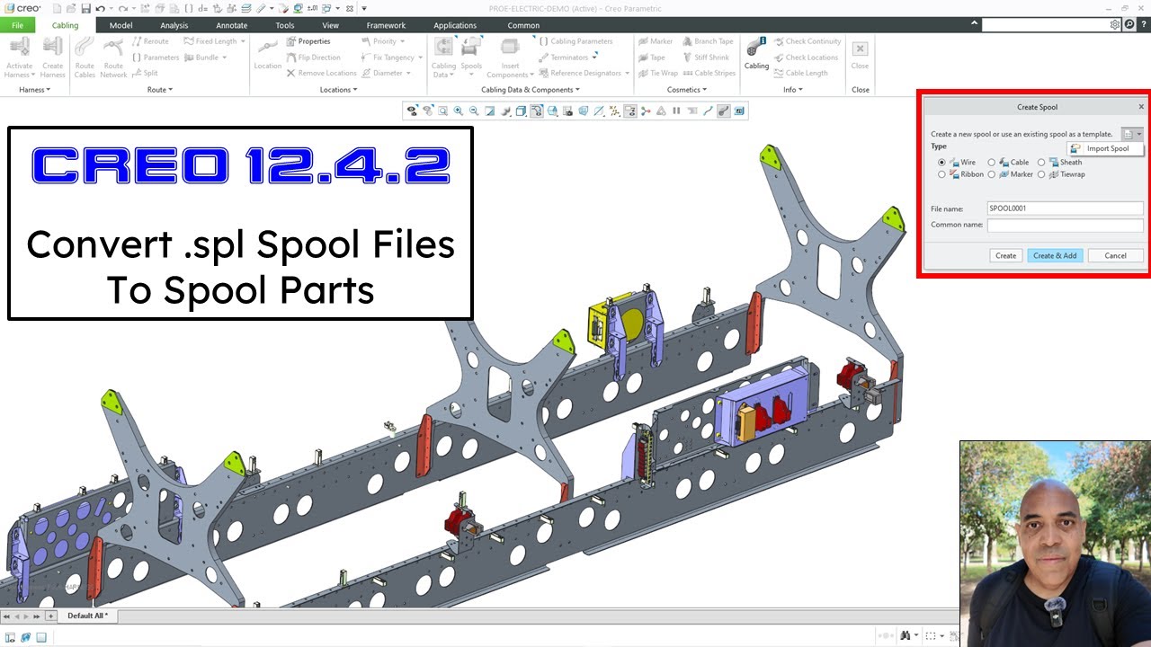 Creo Parametric 12 - Importing .spl Spool Files to the New Cabling ...