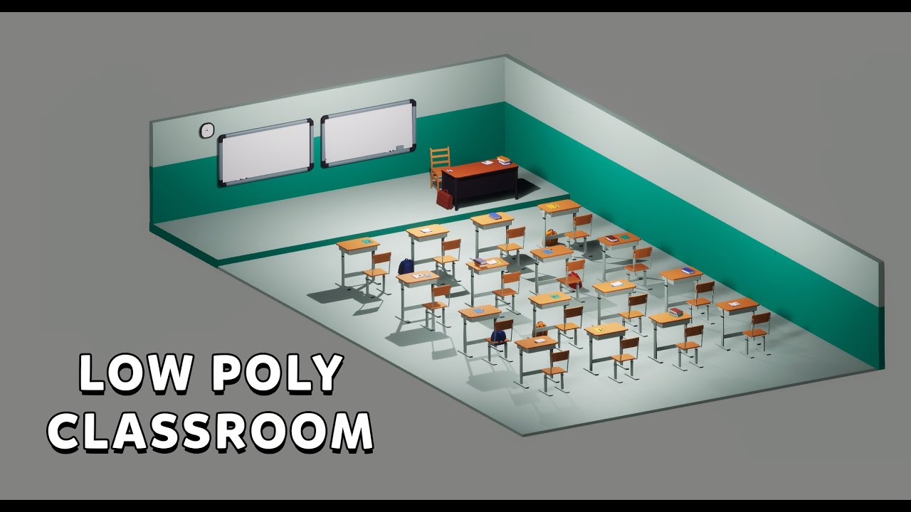 Low Poly Classroom in Unity - YouTube