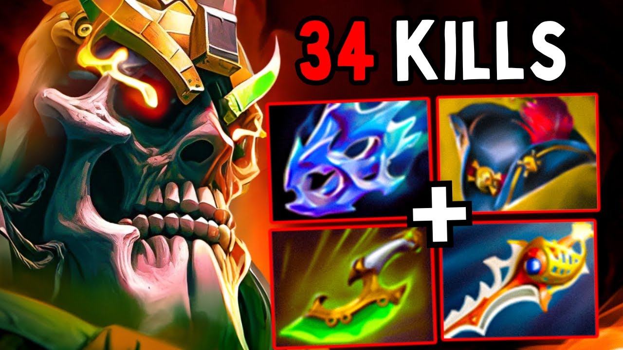 +300% Attack Speed Wraith King 34Kills Swift Blink + Divine Rapier One ...