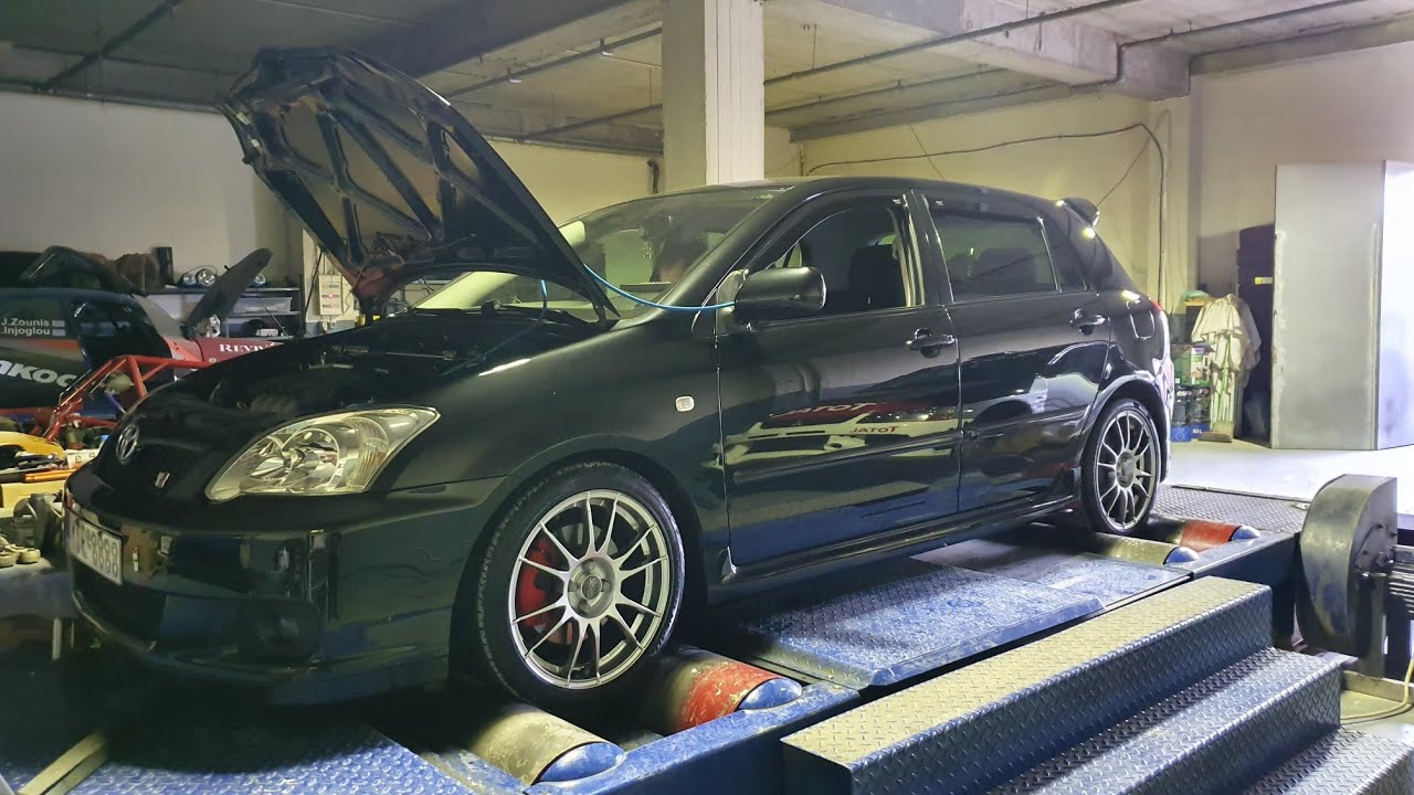 Toyota Corolla Tsport (2ZZ-GE) Dyno N/A Tune with Apexi power fc - YouTube