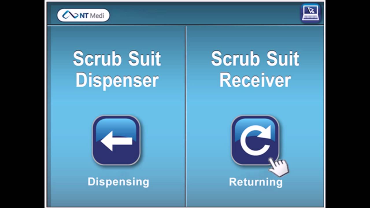NTScrub10S, Scrub Suit Dispenser & Receiver, 수술복공급반납기 - YouTube