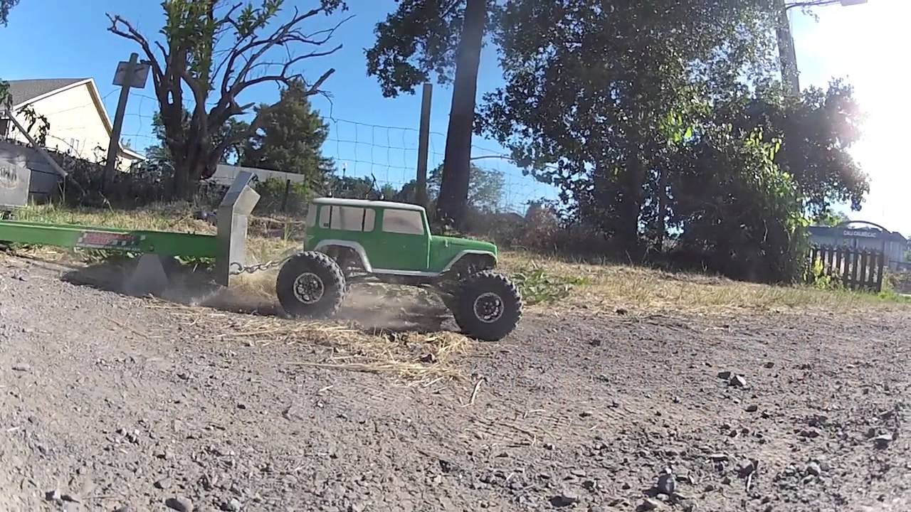 RC SLOW MOTION SLED PULLING - YouTube