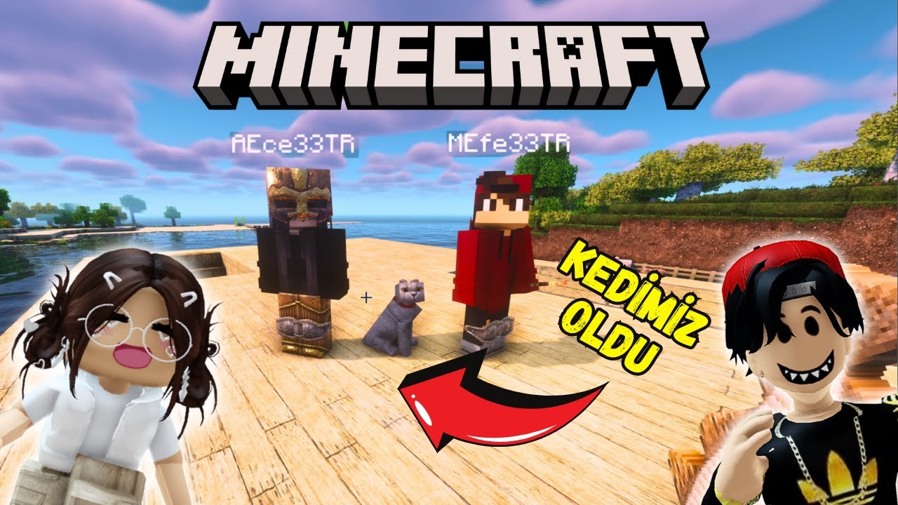 ⛏️MINECRAFT EVCİL KEDİ SAHİPLENİYORUZ🤣AYŞEM ECE ARI💥ARIGİLLER🐝MINECRAFT ...