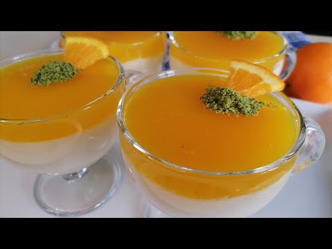 🍊Süt ve Portakal Varsa Bu Tatlı Kaçmaz Bulut Gibi Yumuşacık ✅PORTAKALLI MUHALLEBİ TARİFİ