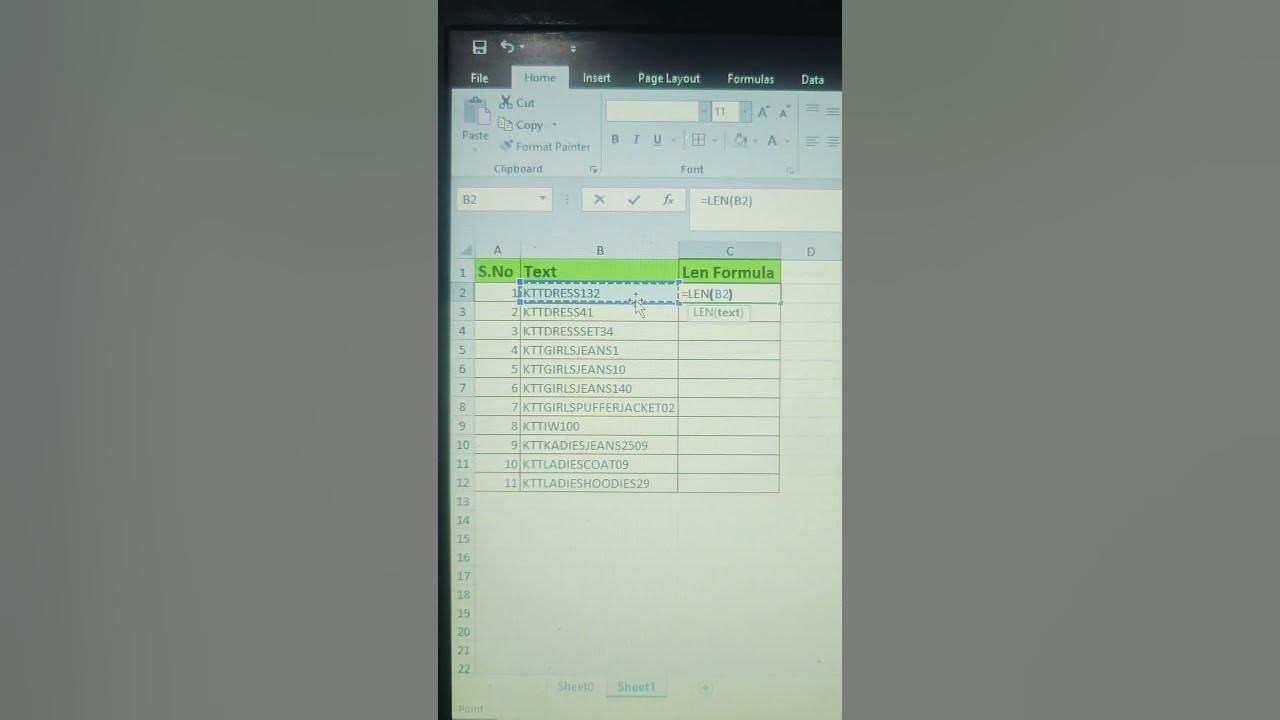How To Use Len Function In Excel Mts All Teach Excelformula Exceltricks Exceltips 💯👍 Youtube