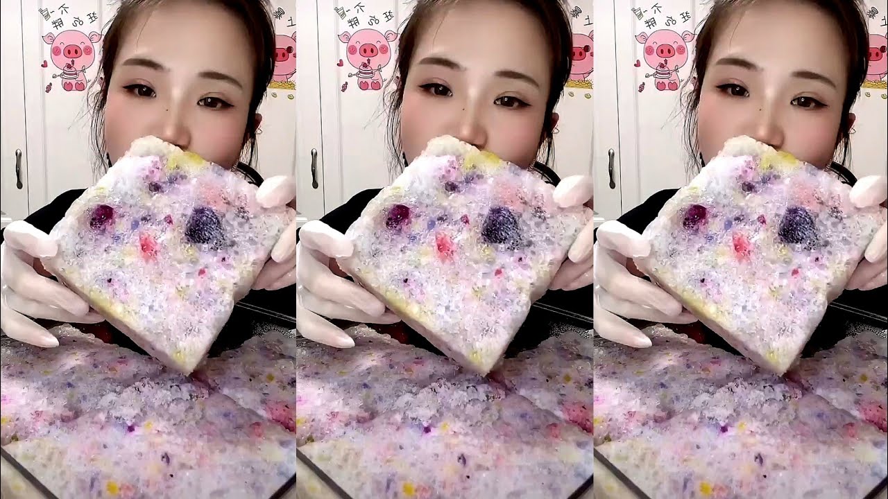 ASMR SHAVED ICE EATING YY ICE - YouTube