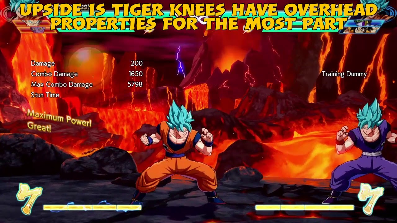 DBFighterZ tiger knees examples - YouTube