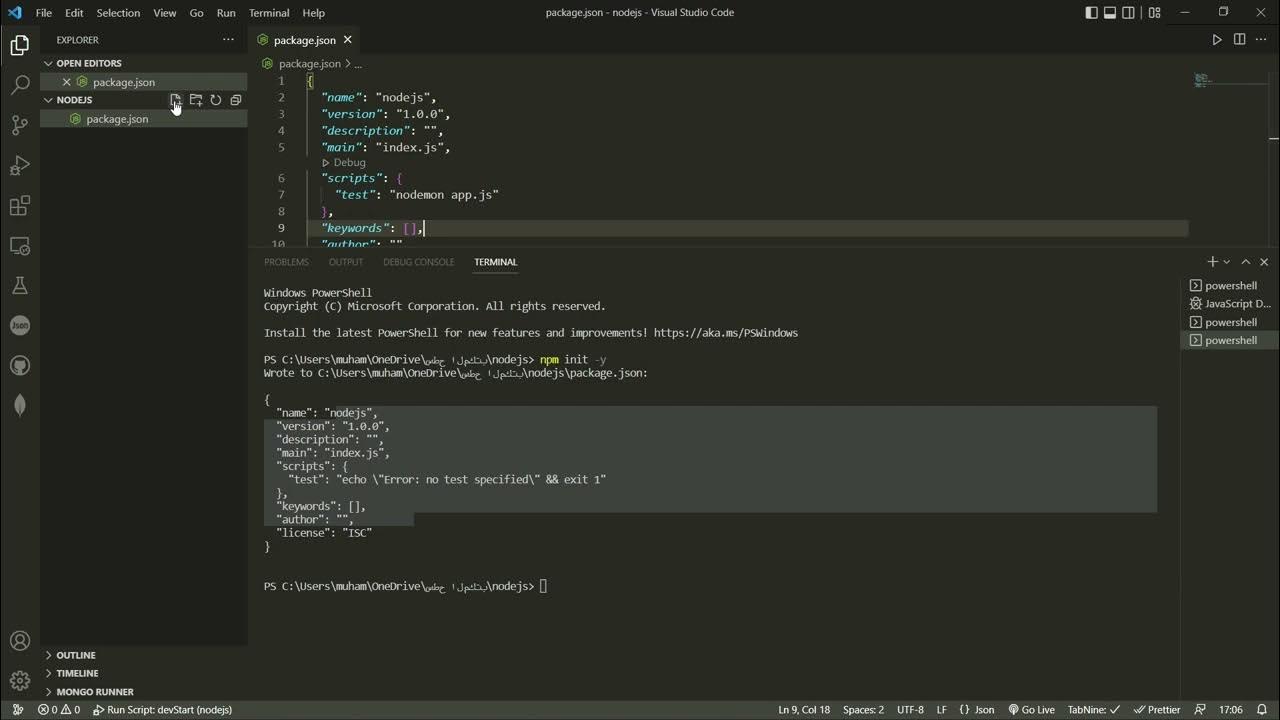 Server in terminla VS.code - YouTube