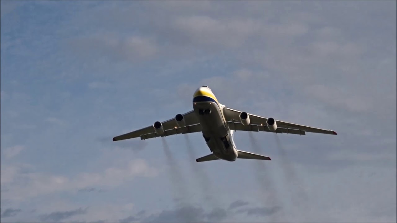 Antonov An-124 take off from Stavanger Airport Sola - YouTube