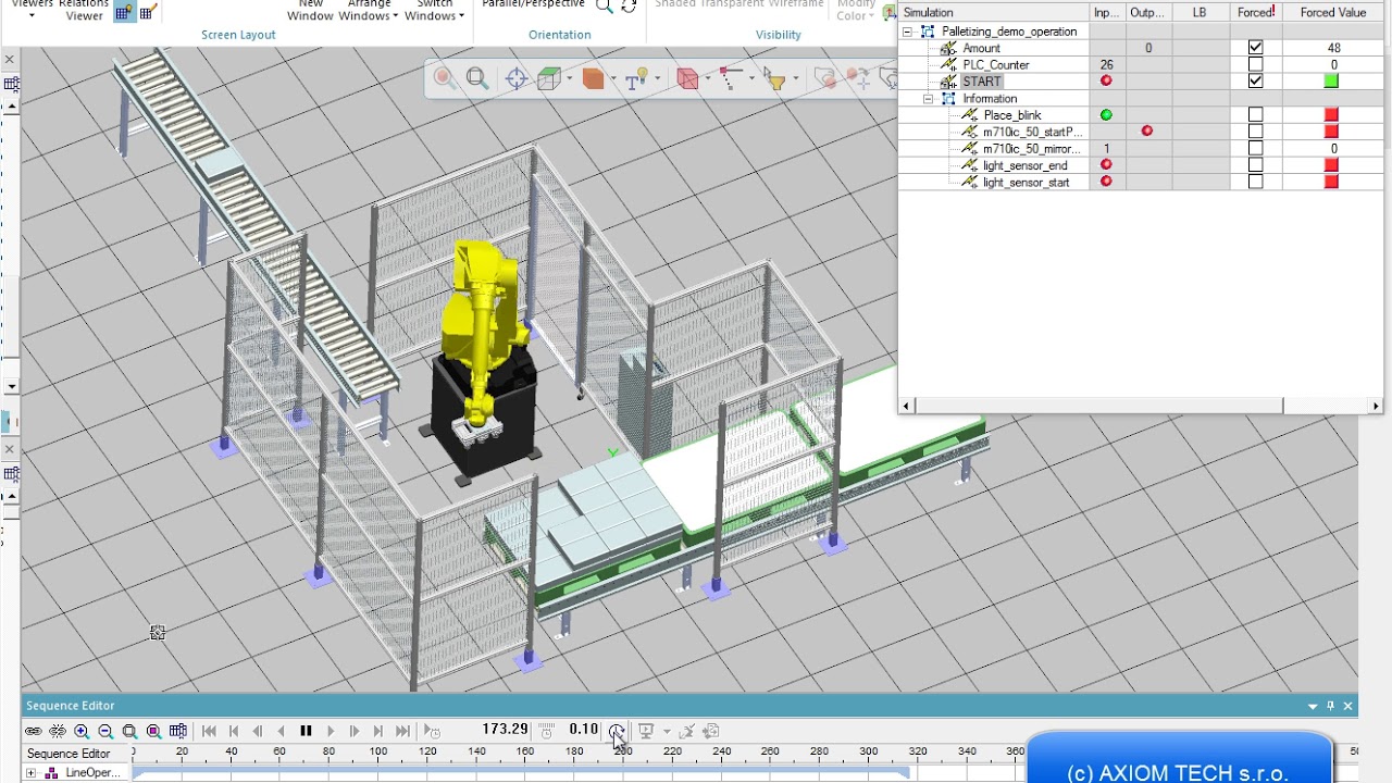 Palletizing in Tecnomatix Process Simulate / Paletizace v Tecnomatix Process Simulate - YouTube