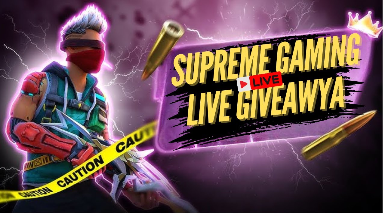 FREE FIRE LIVE GIVEAWAY UNLIMTED DAIMOND /TEAM CODES OR SPIN THE WHEEL/ SUPREME GAMING 308 ...