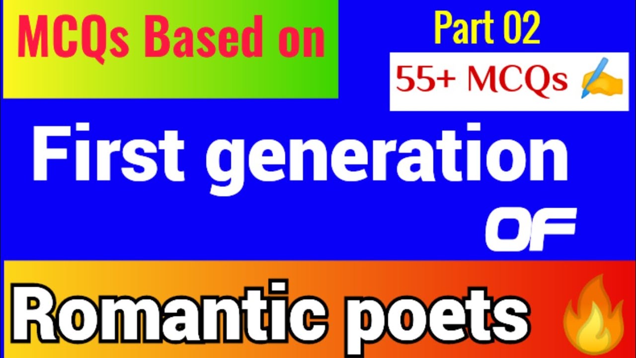 MCQs on First generation of Romantic poets ️🔥 - YouTube